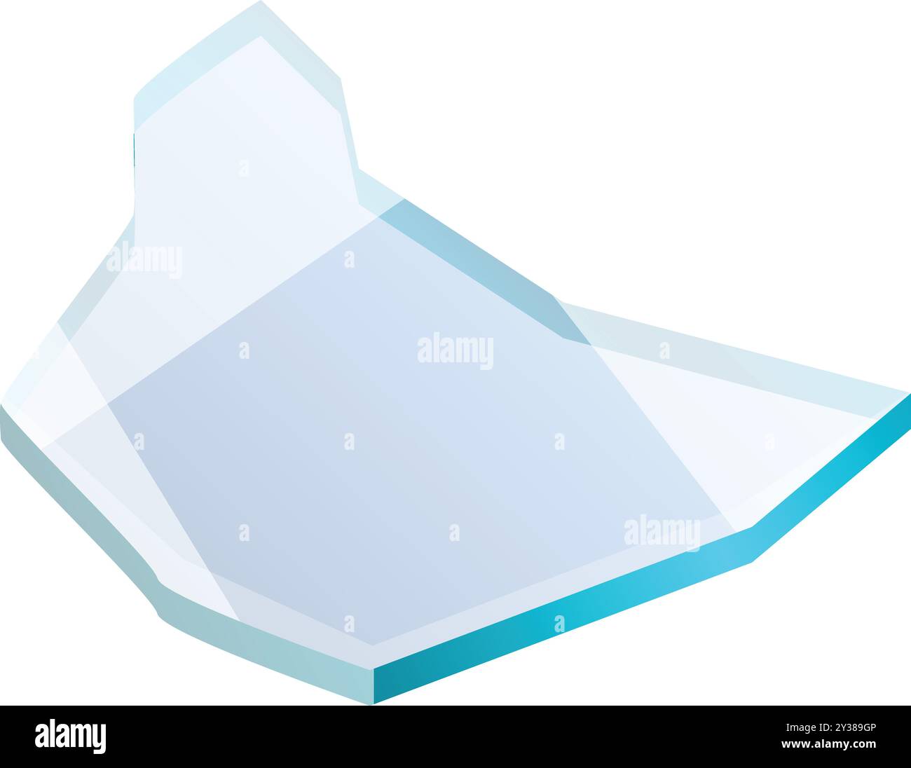 Broken glass shard lying on the ground isometric illustration Stock ...