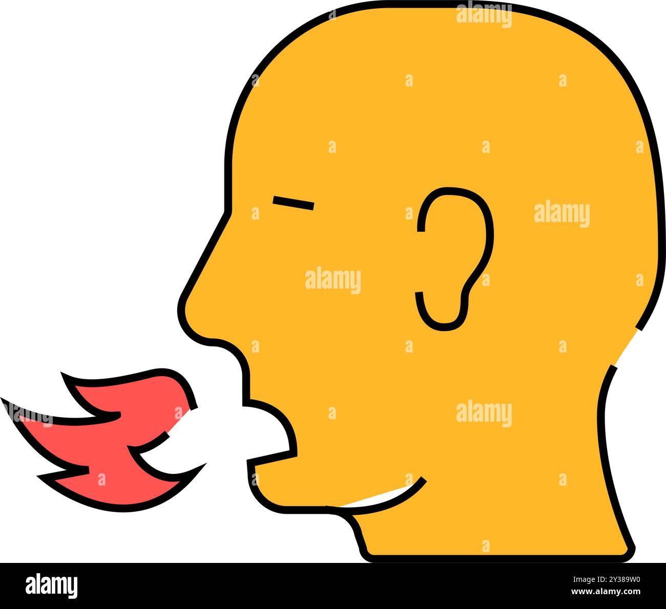 fire breathing man icon color illustration Stock Vector Image & Art - Alamy