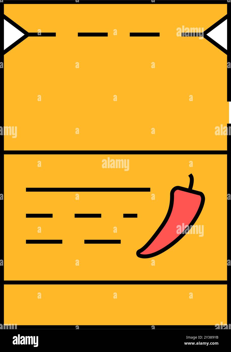 seasoning spice sachet icon color illustration Stock Vector Image & Art ...