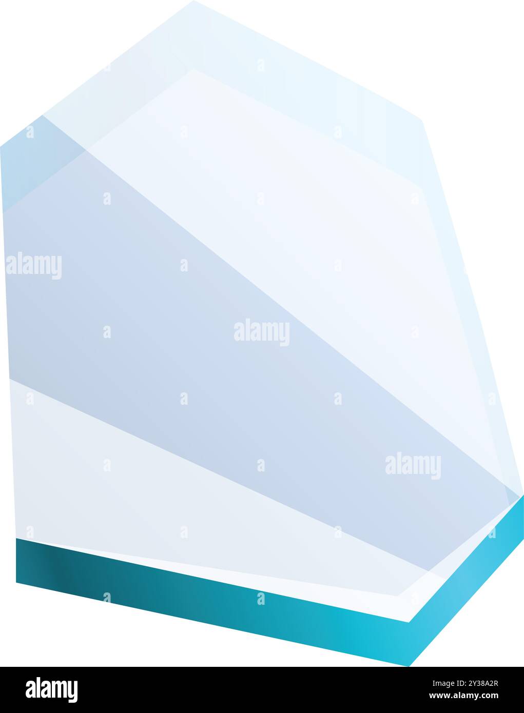 Blank transparent realistic award trophy with blue base for winner ...