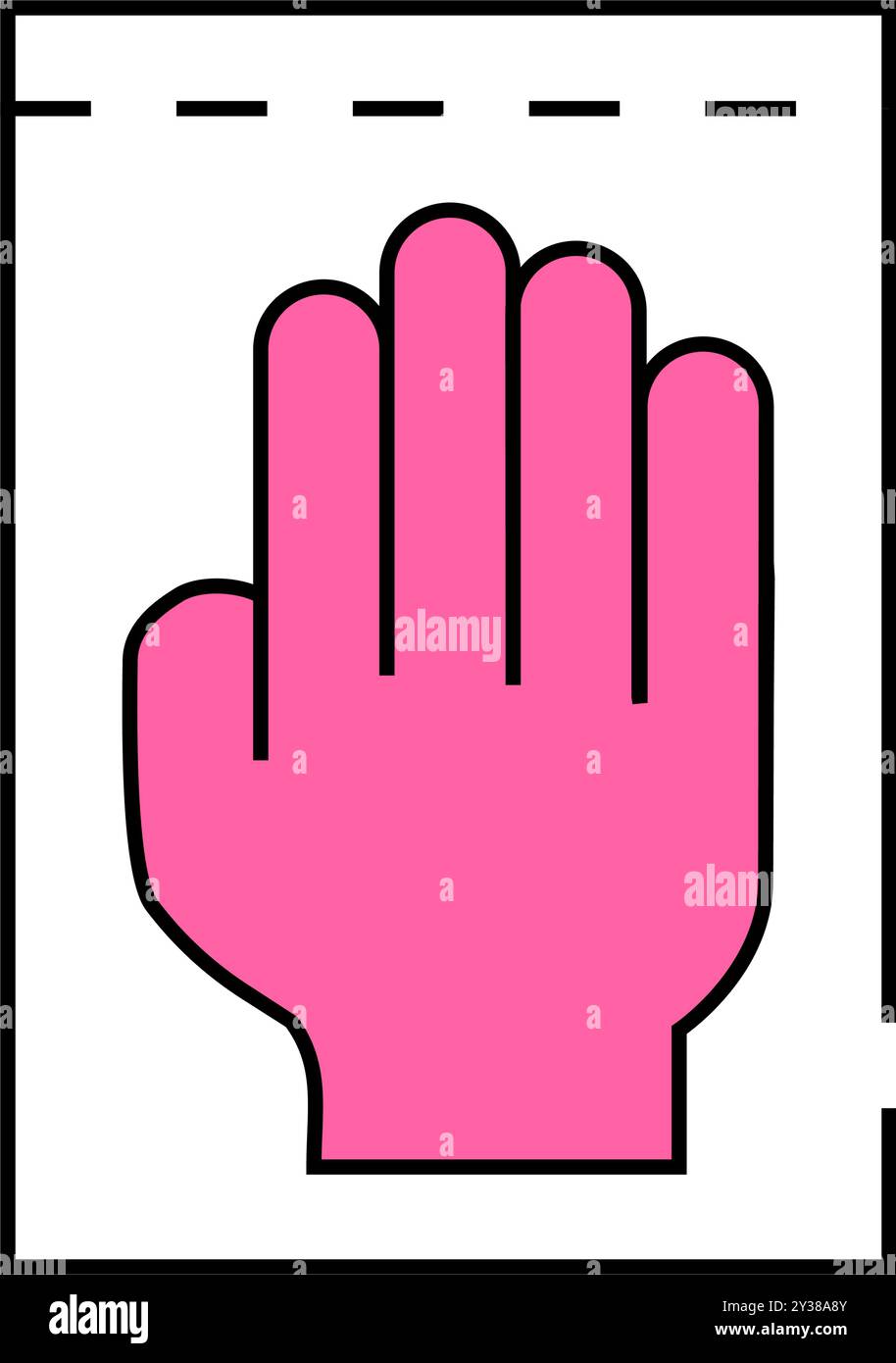 medical gloves sign icon color illustration Stock Vector Image & Art ...