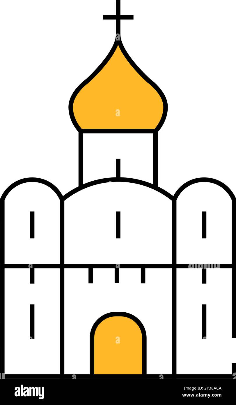 church religion building icon color illustration Stock Vector Image ...