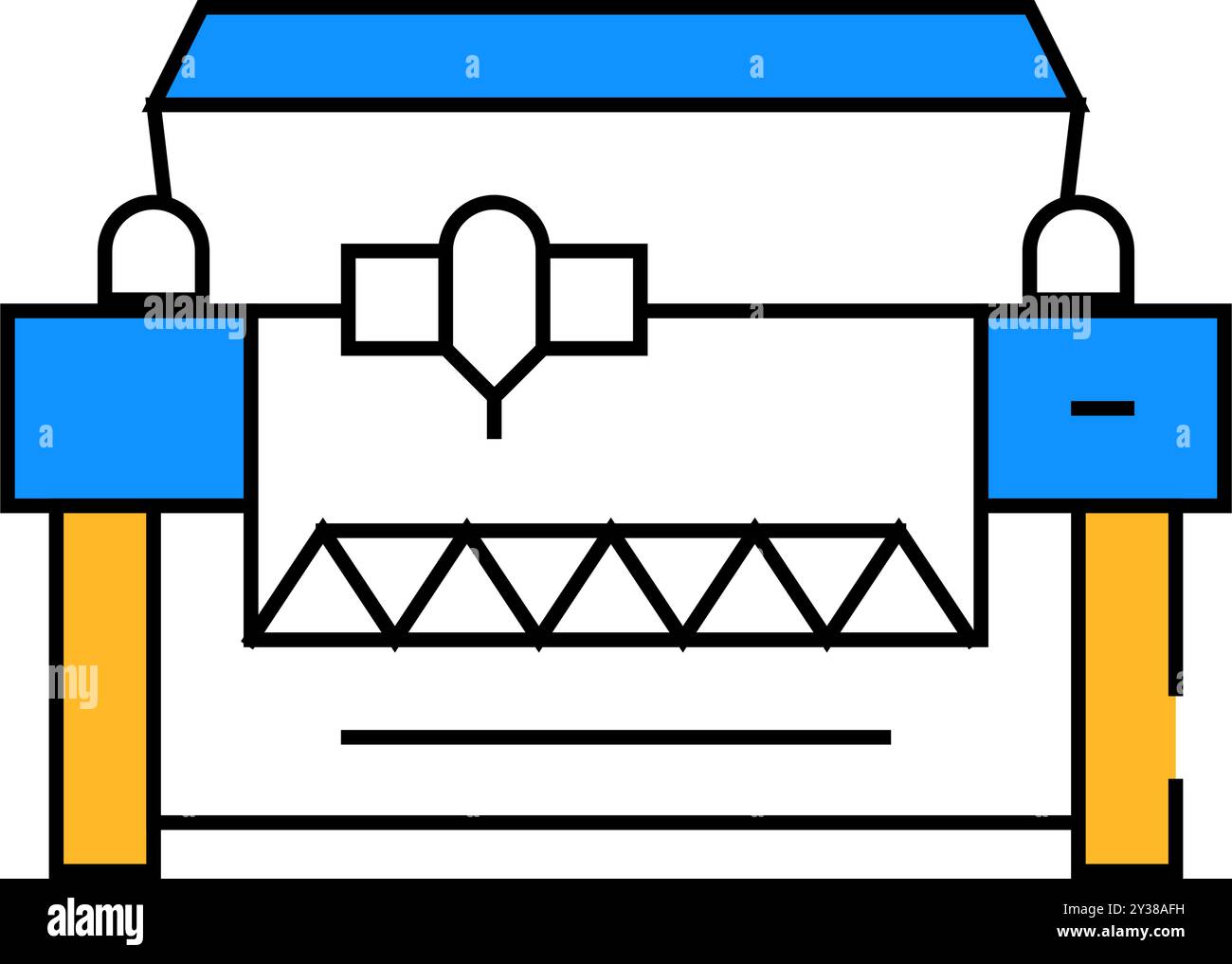 laser engraving and cutting machine icon color illustration Stock ...