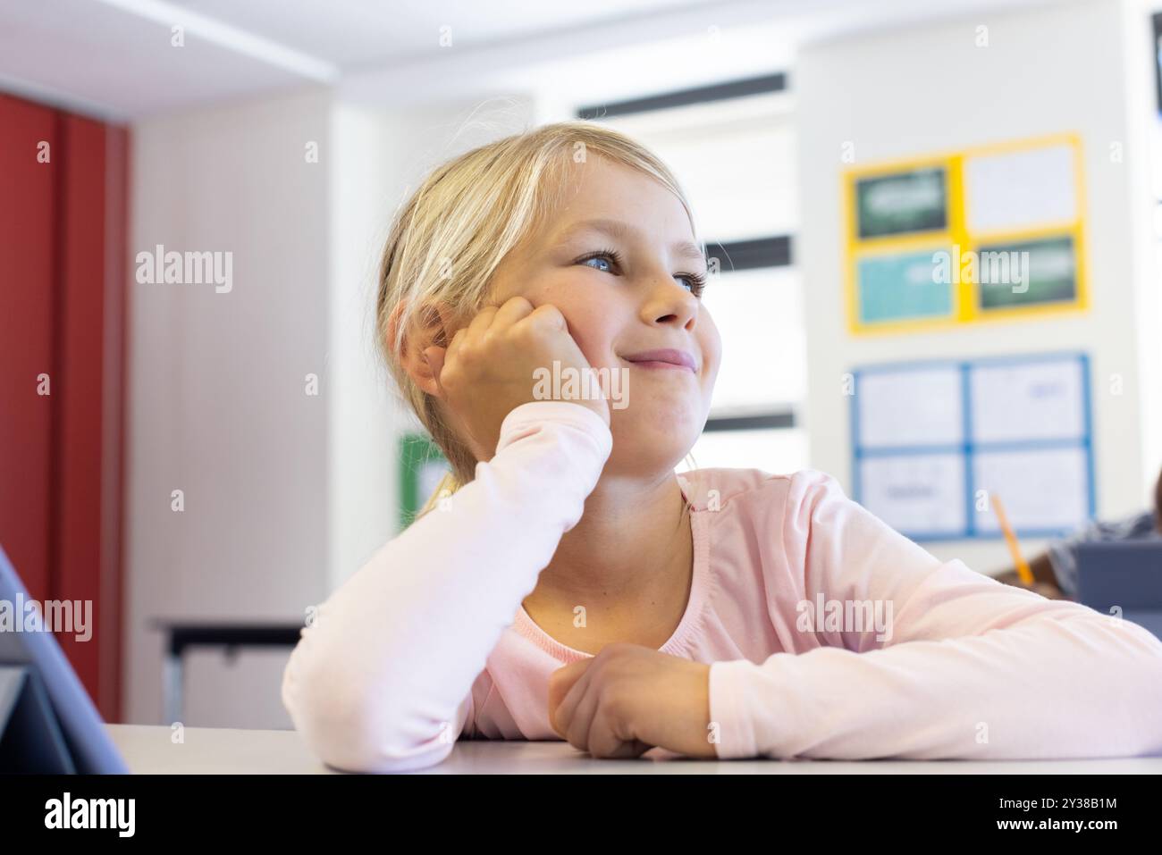 Girl desk daydream hi-res stock photography and images - Alamy