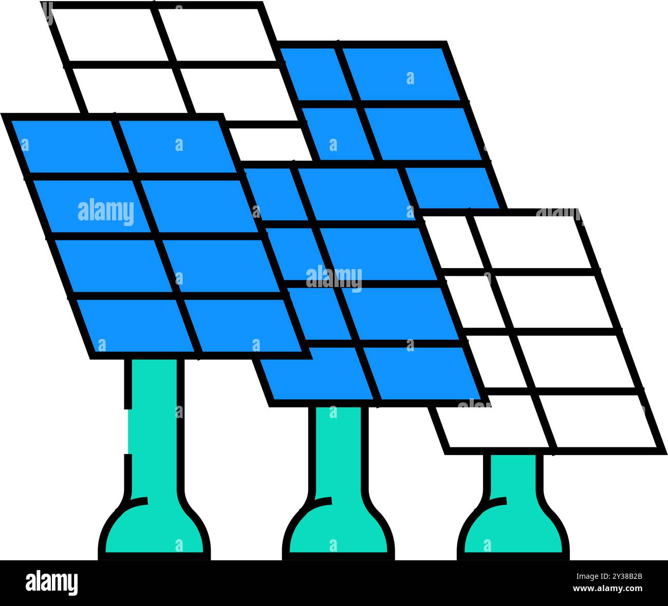 solar energy panels icon color illustration Stock Vector Image & Art ...