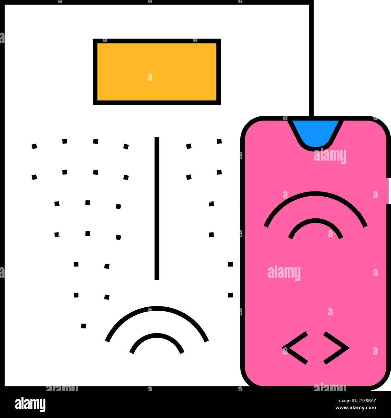 smart scales phone app icon color illustration Stock Vector Image & Art ...