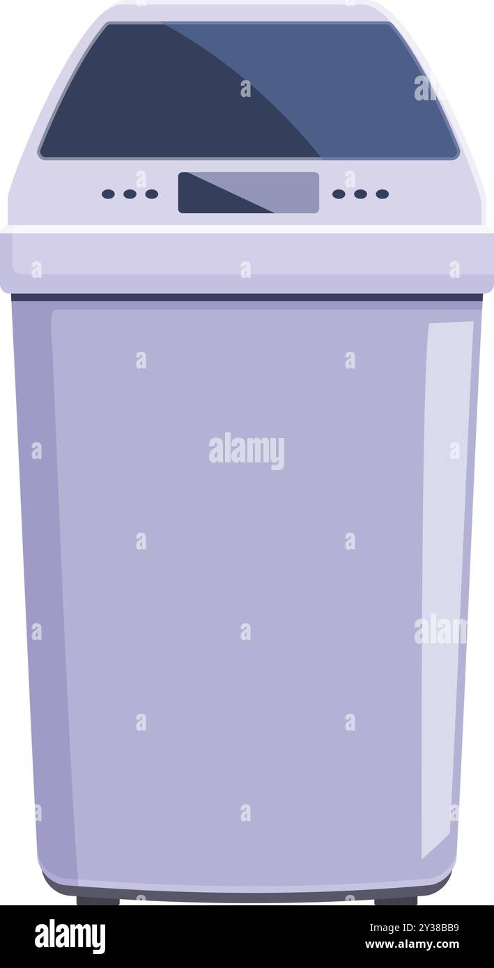 Washing machine standing on white background, modern household ...