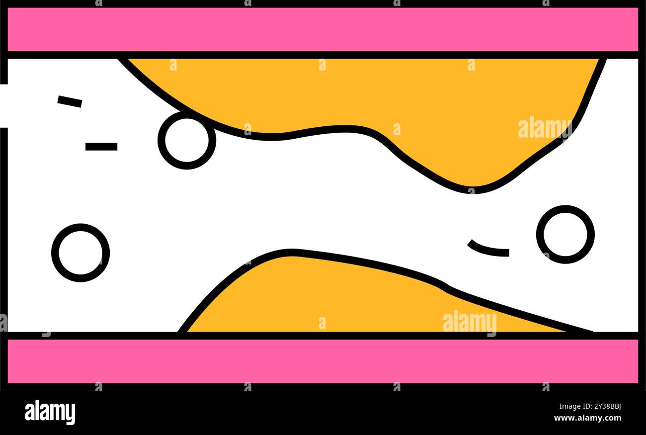 formation of cholesterol plaques in artery icon color illustration ...