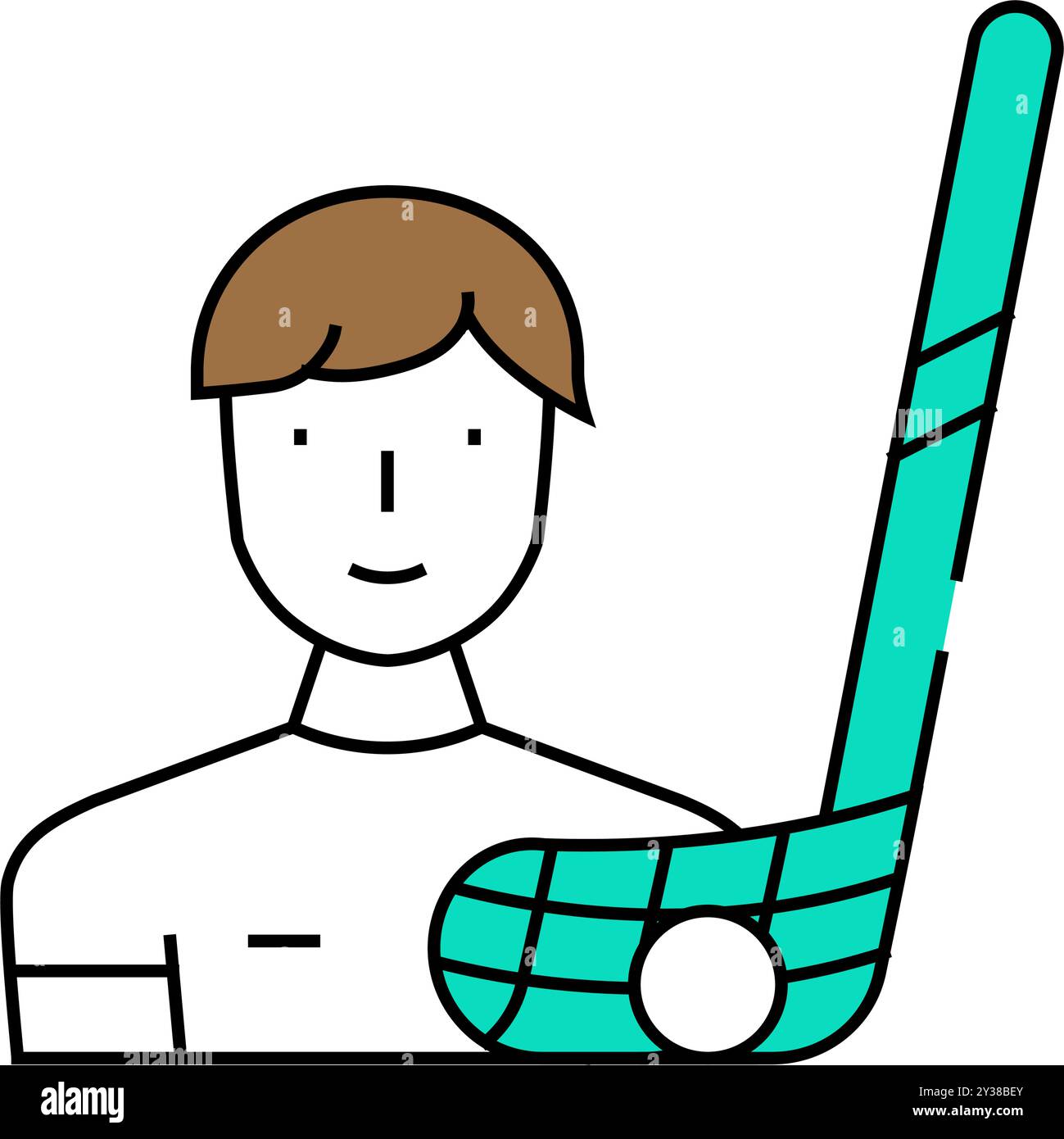 floorball sport game icon color illustration Stock Vector Image & Art ...