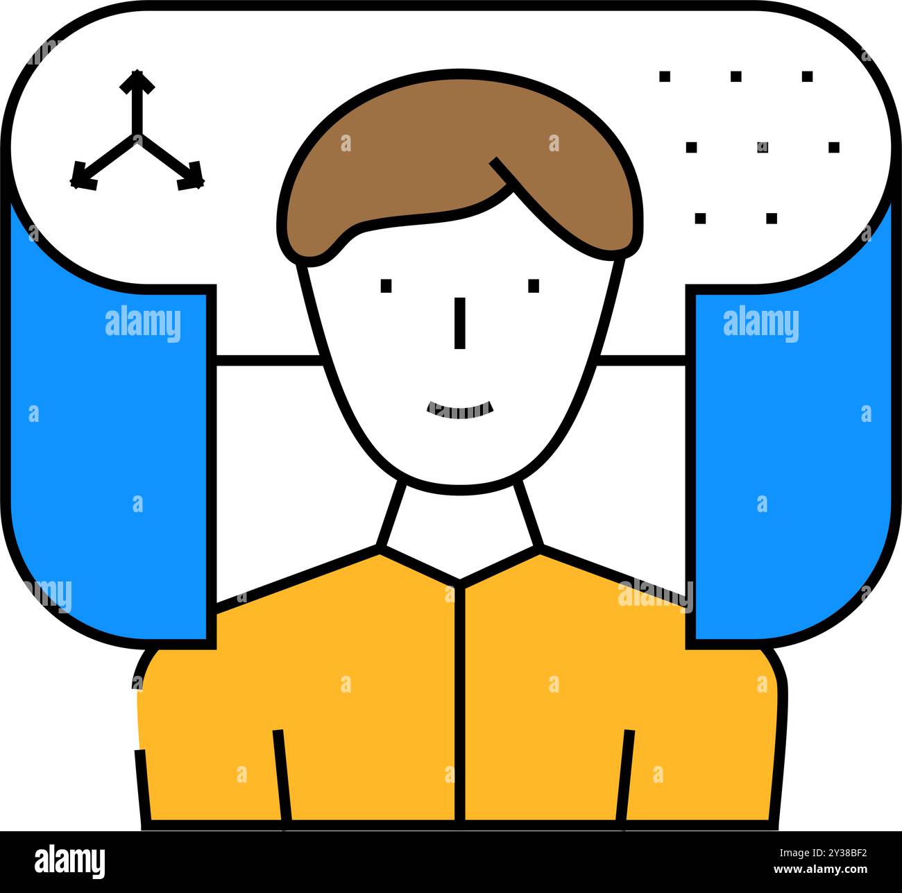 space of virtual reality icon color illustration Stock Vector Image ...