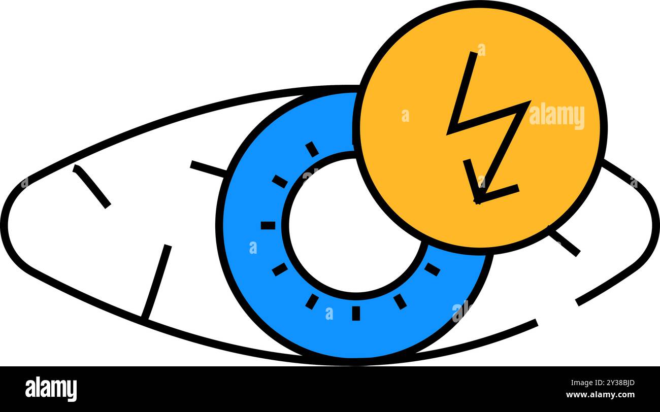 eye cutting ache icon color illustration Stock Vector Image & Art - Alamy