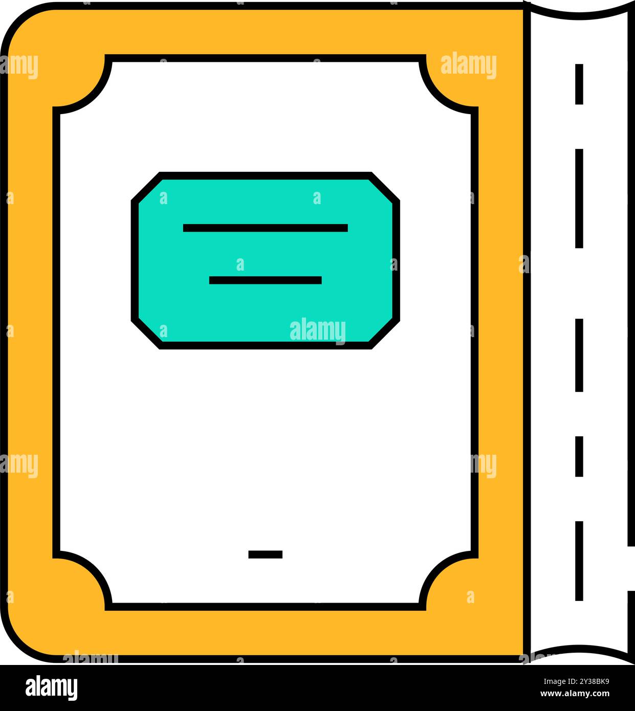 vintage old book icon color illustration Stock Vector Image & Art - Alamy