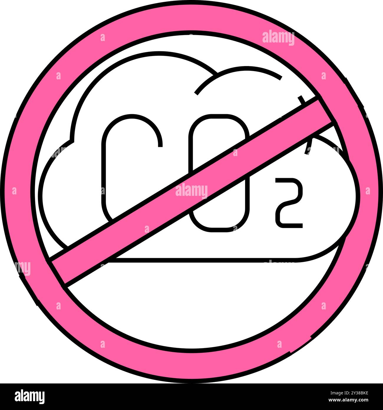 without carbon dioxide emissions icon color illustration Stock Vector ...