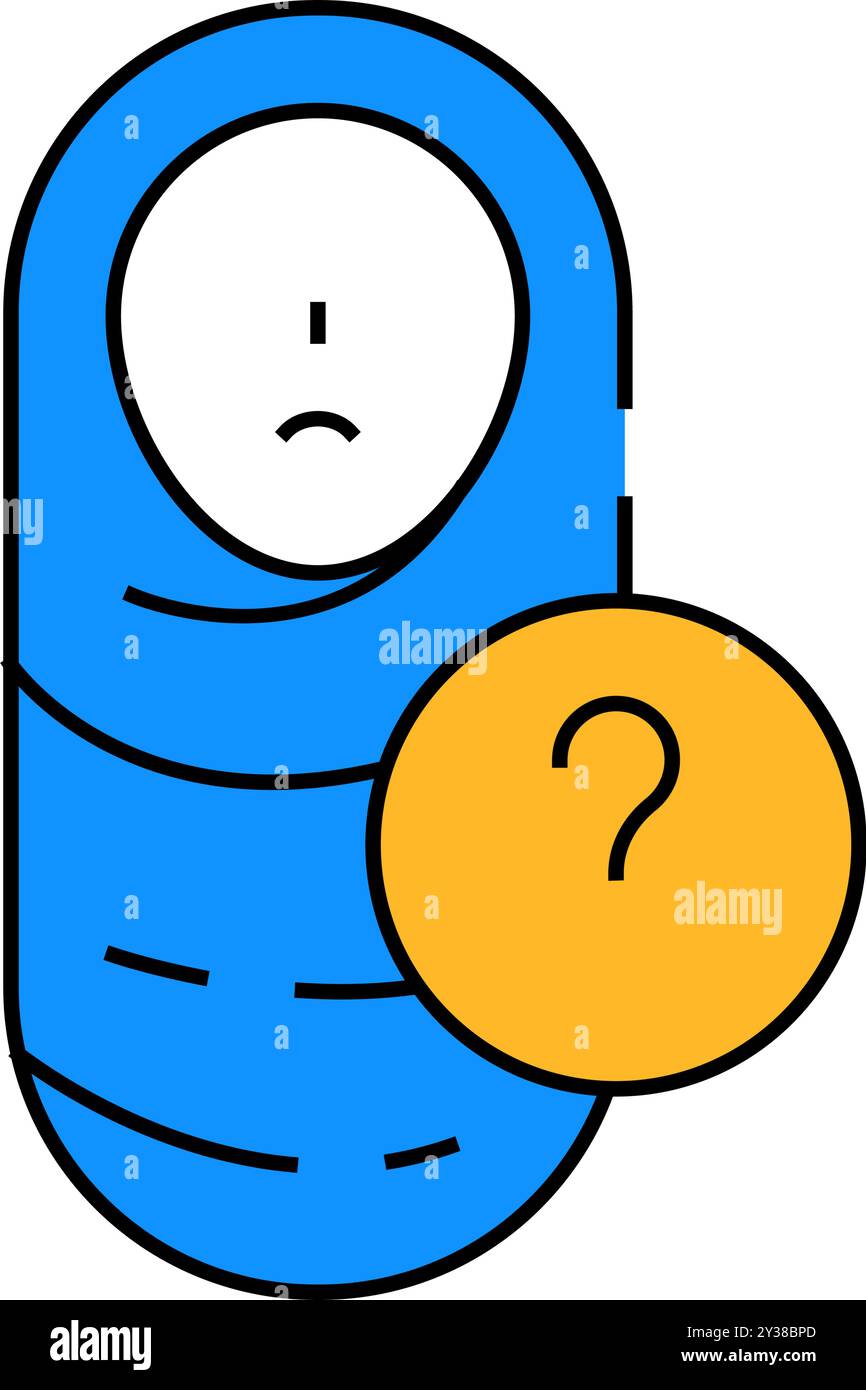 baby unknown ache icon color illustration Stock Vector Image & Art - Alamy