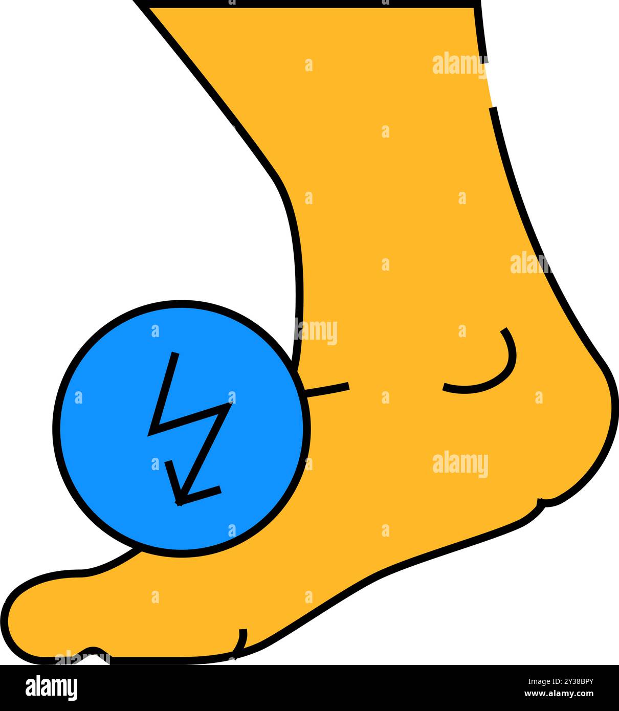 leg cutting ache when walking icon color illustration Stock Vector ...
