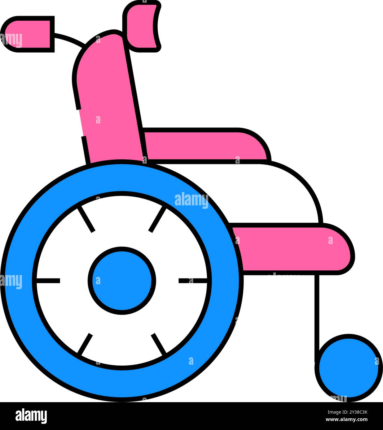 wheelchair for patient icon color illustration Stock Vector Image & Art ...