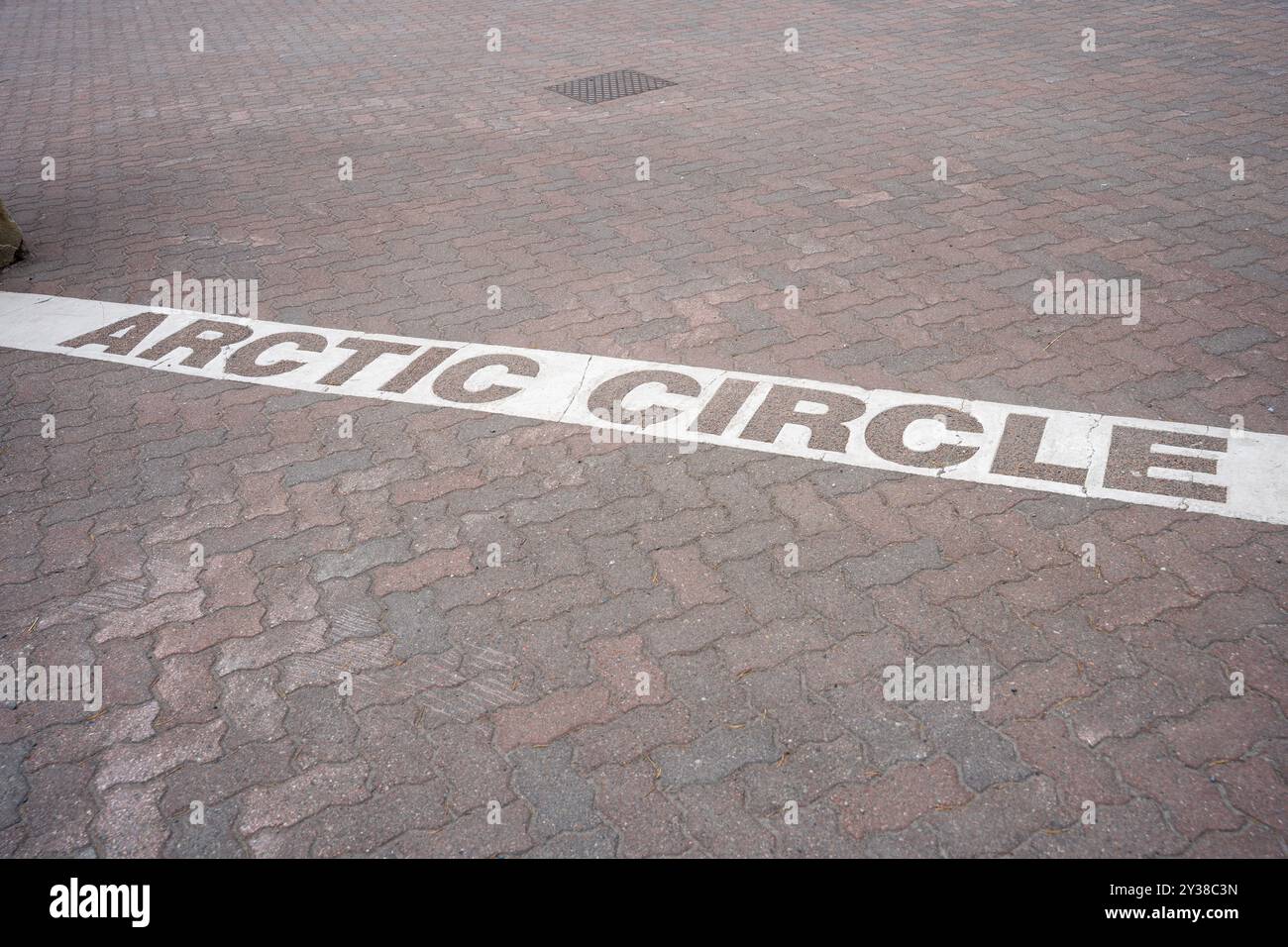 Arctic circle sign in Rovaniemi, Finland Stock Photo - Alamy