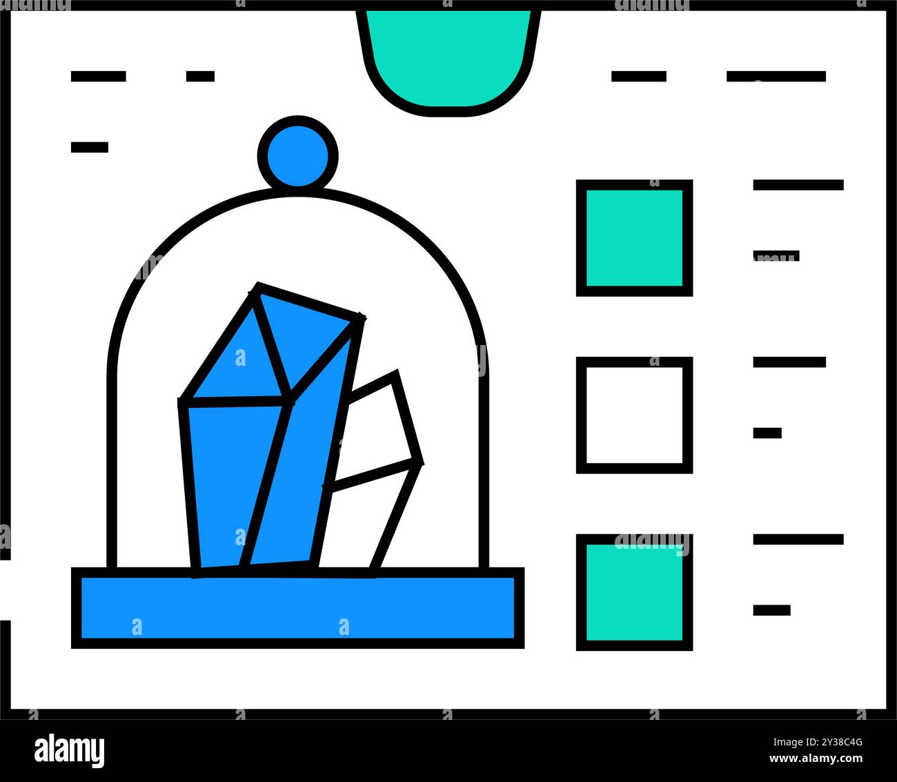set for growing crystal icon color illustration Stock Vector Image ...