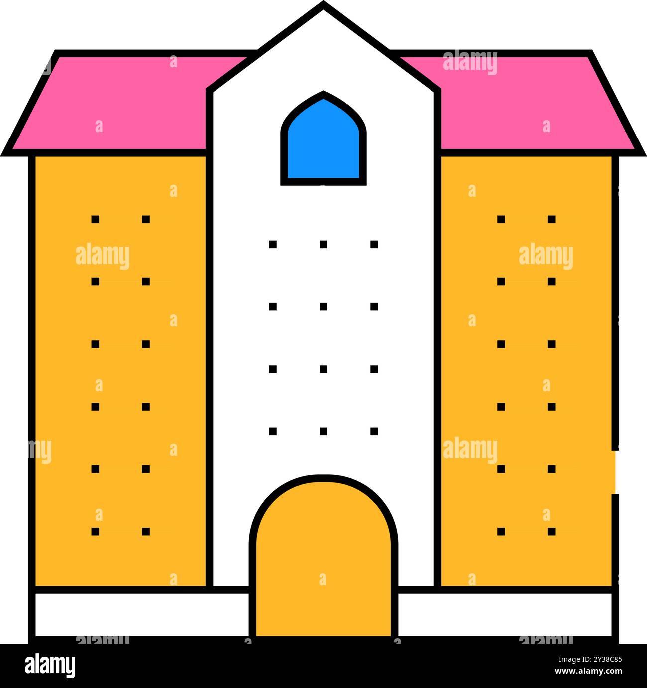 university building icon color illustration Stock Vector Image & Art ...