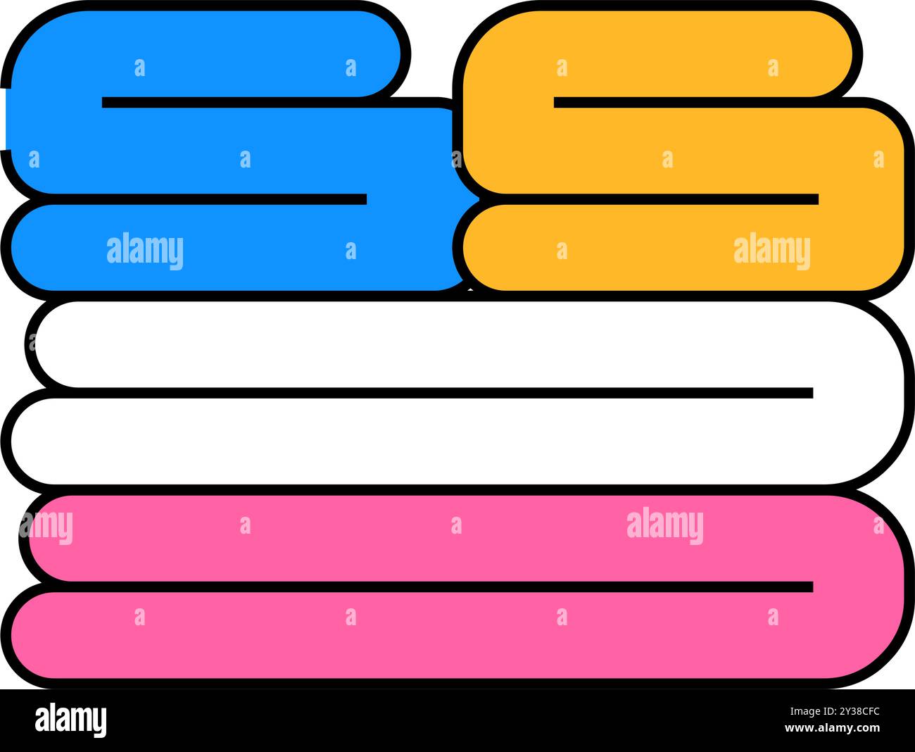 towels set flat icon color illustration Stock Vector Image & Art - Alamy