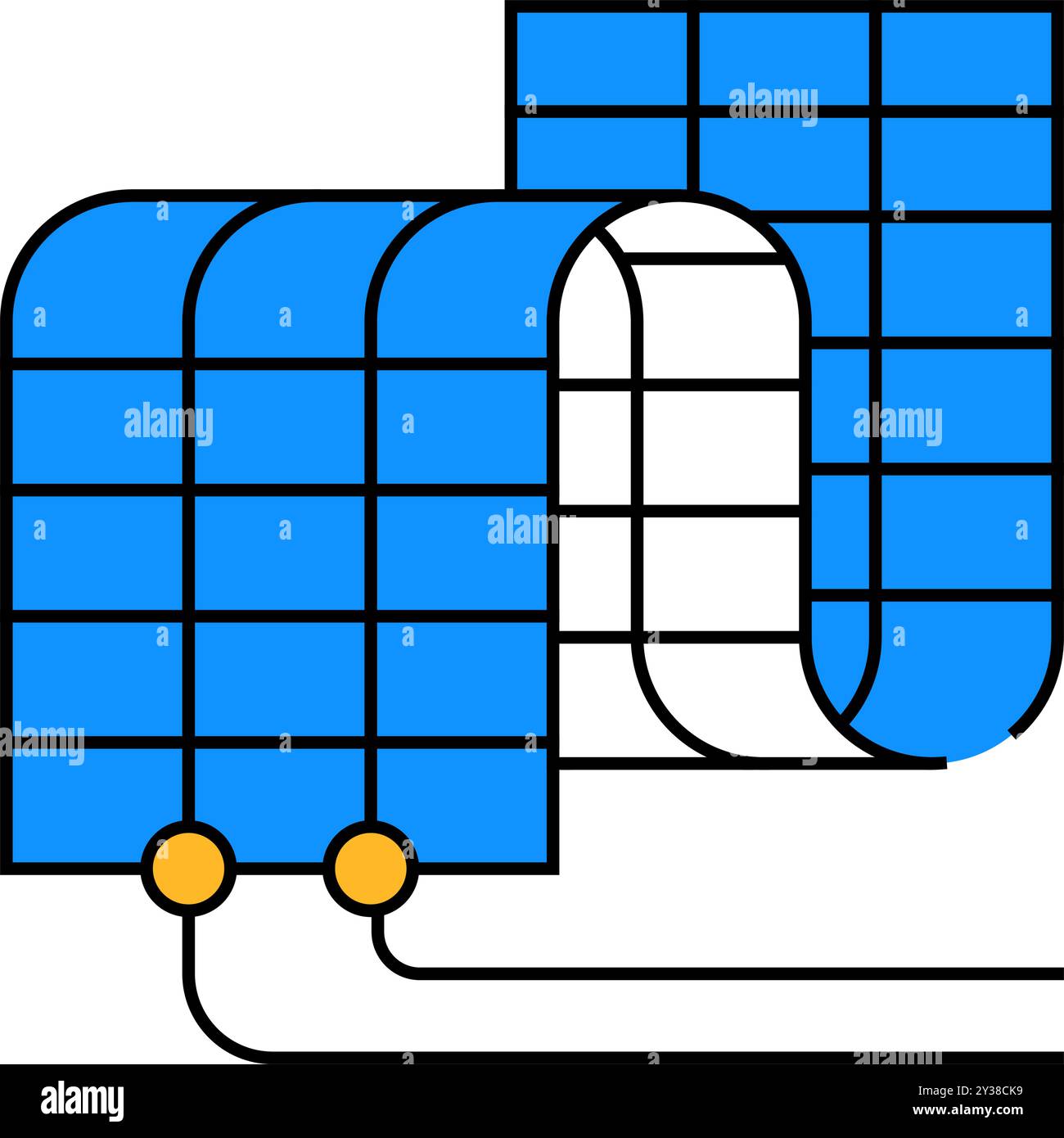 flexible solar panel icon color illustration Stock Vector Image & Art ...