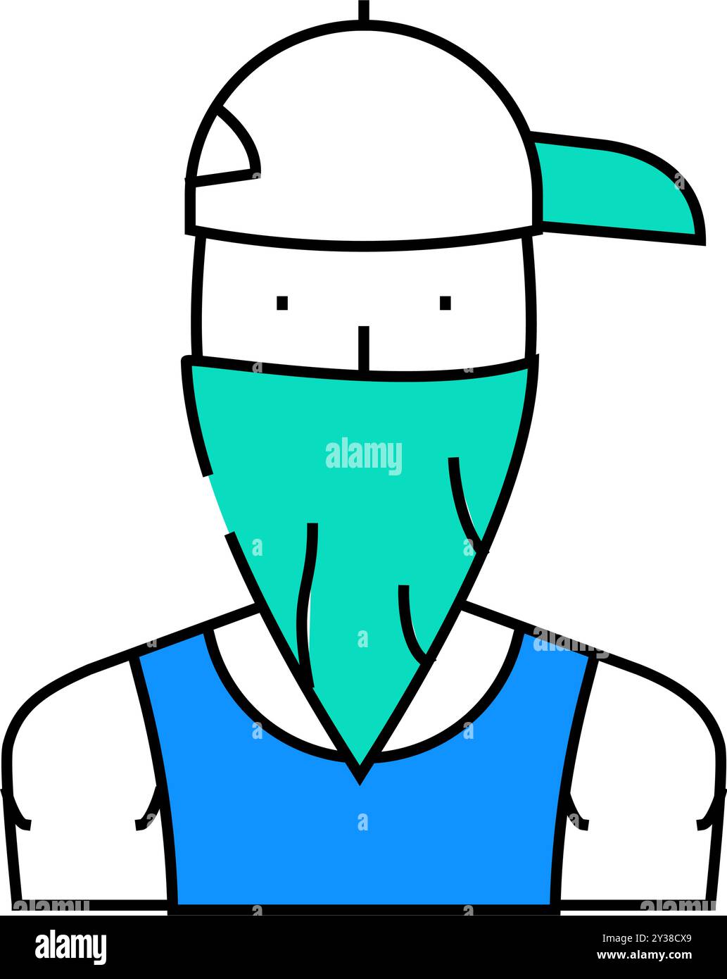 gangsta rapper flat icon color illustration Stock Vector Image & Art - Alamy