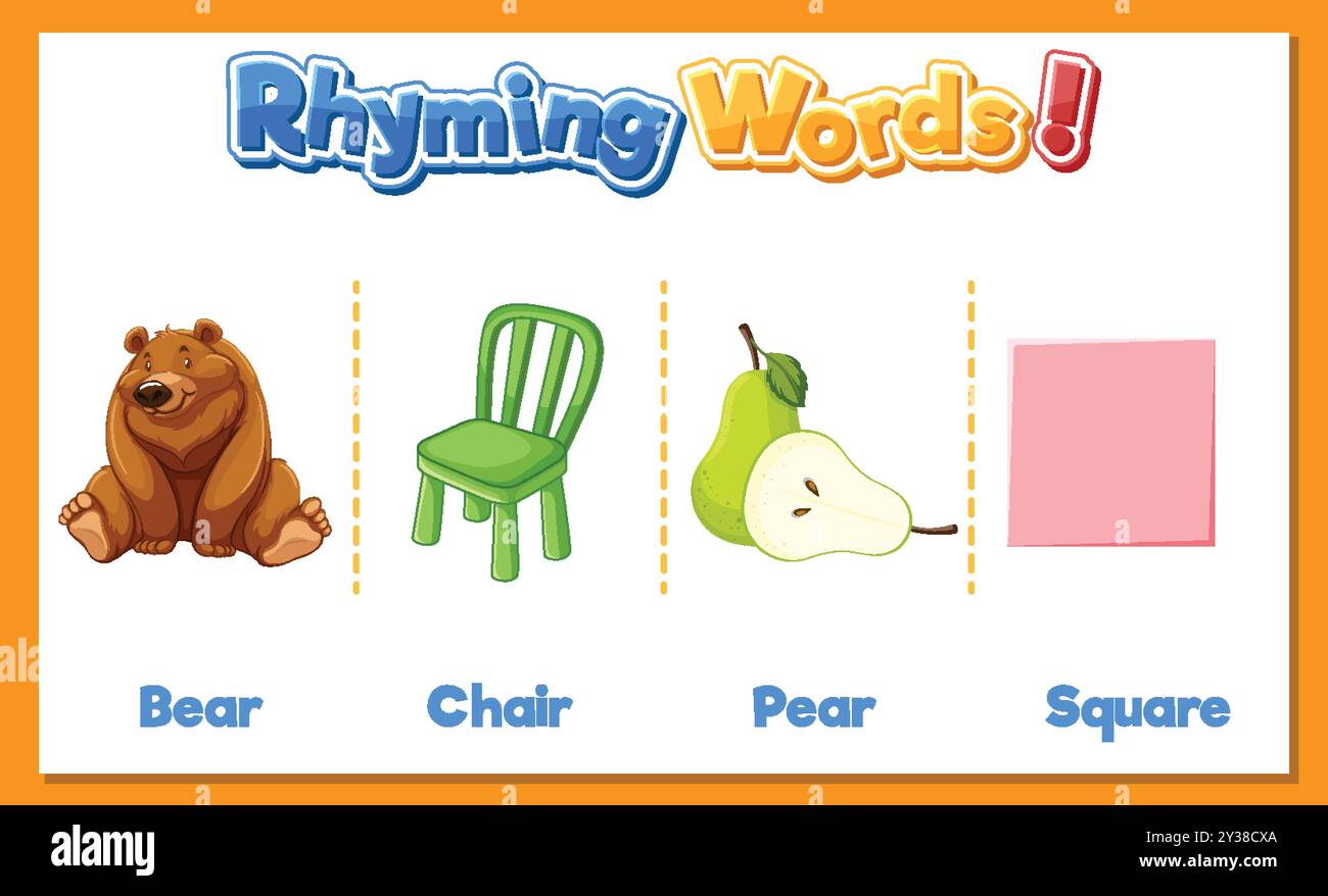 Illustration of bear, chair, pear, and square Stock Vector Image & Art ...