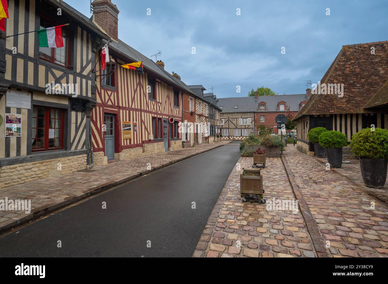 The Typical village of Beuvron en auge, Normandy, France Stock Photo ...