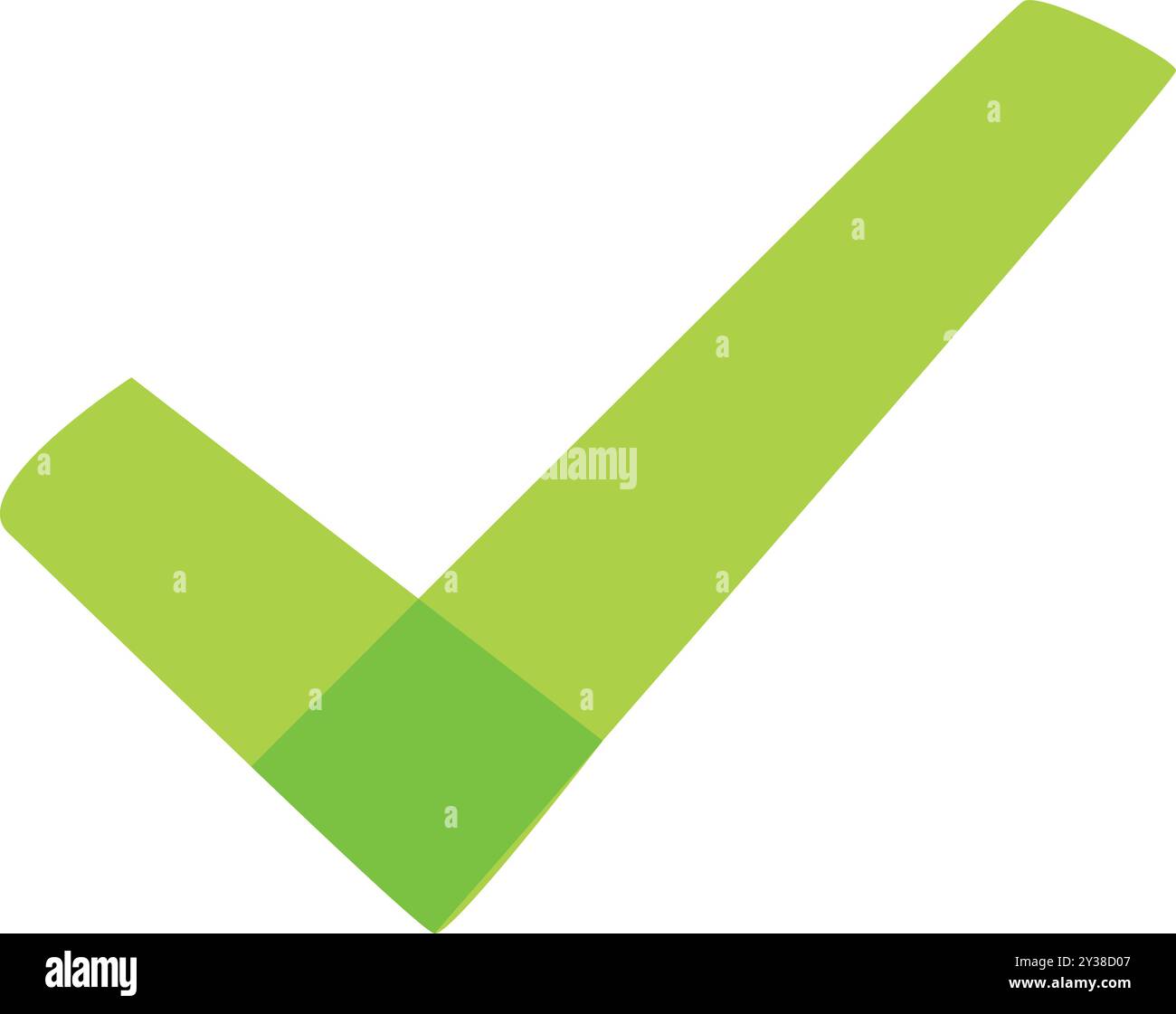 Green check mark is being displayed on a white background Stock Vector ...