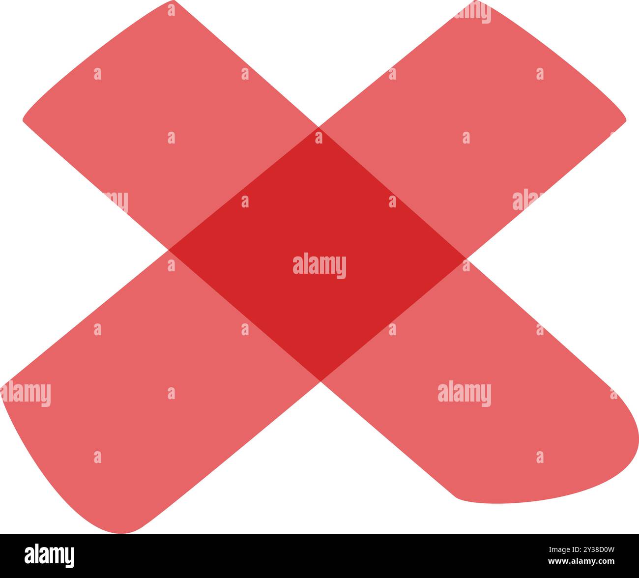 Red cross conveying a negative decision or response, often used for ...