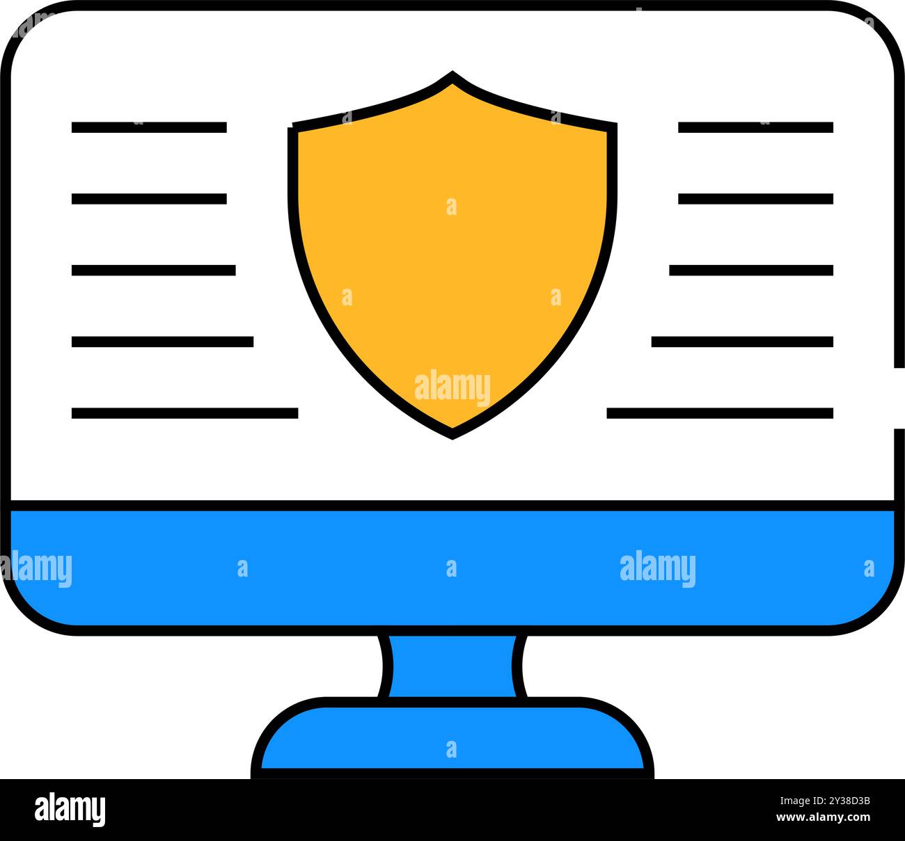 data security operating system icon color illustration Stock Vector ...