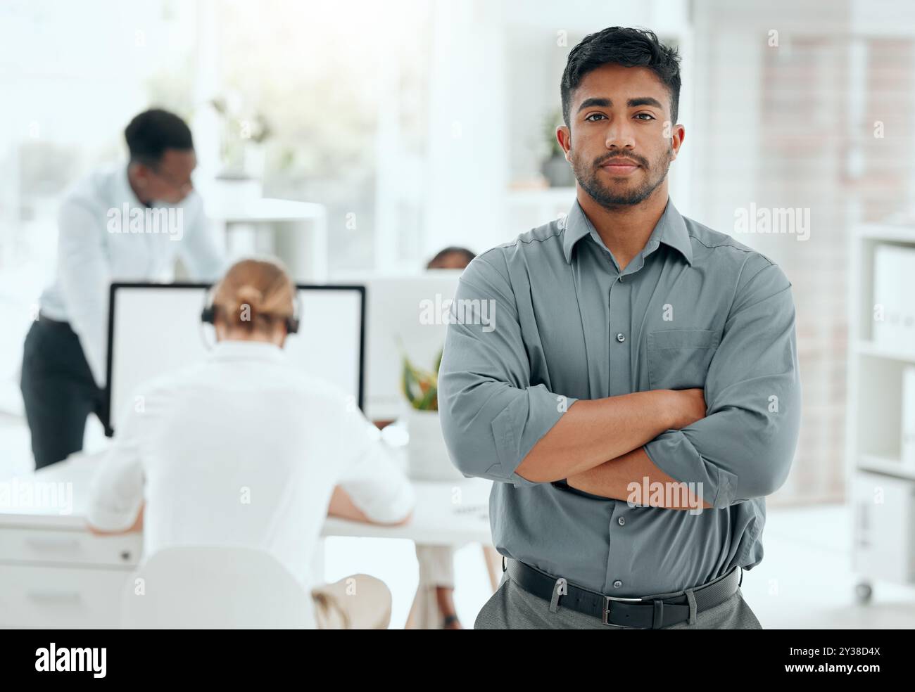 Office, businessman and portrait with pride for career, profession and ...
