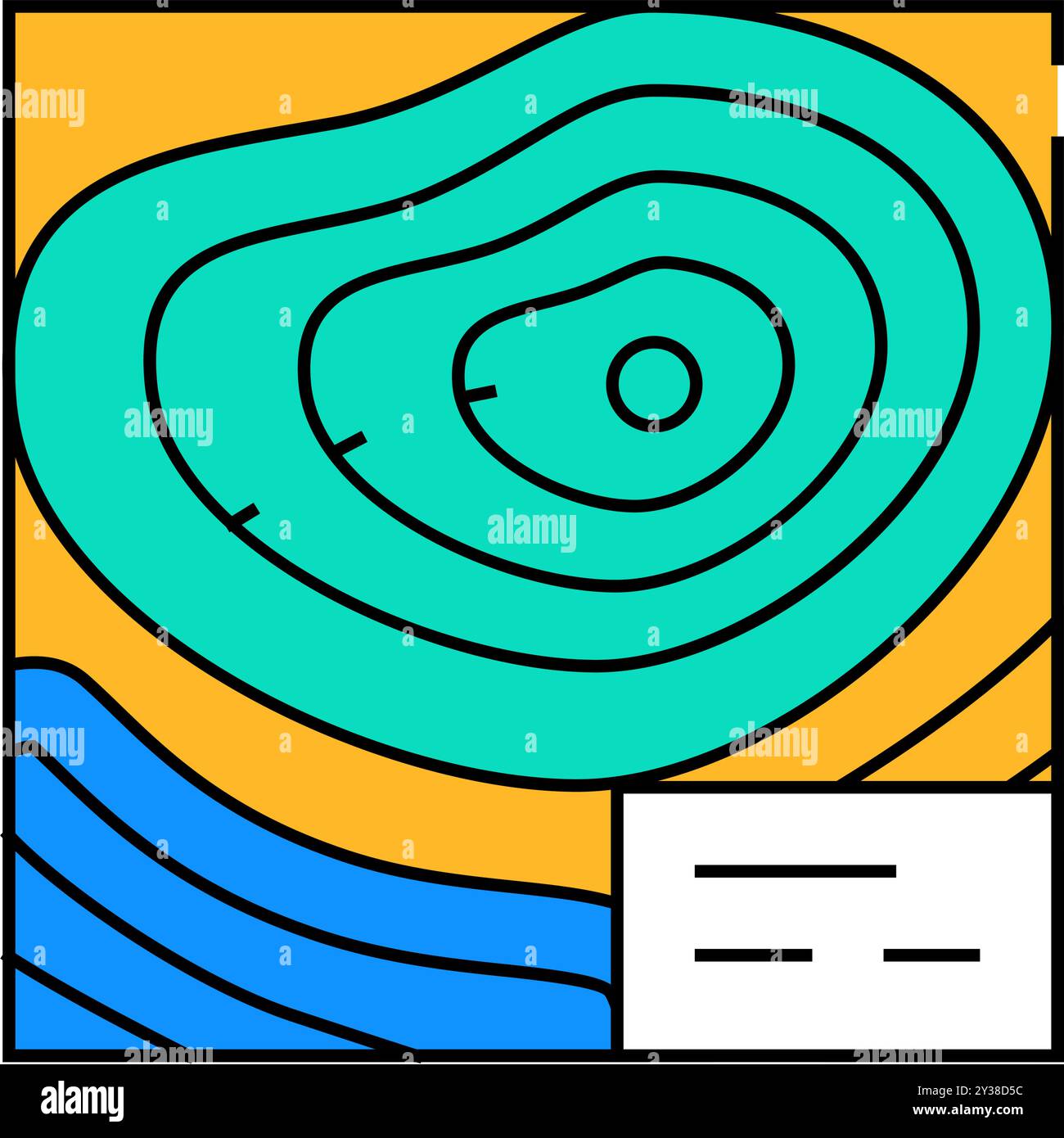 topographic map icon color illustration Stock Vector Image & Art - Alamy