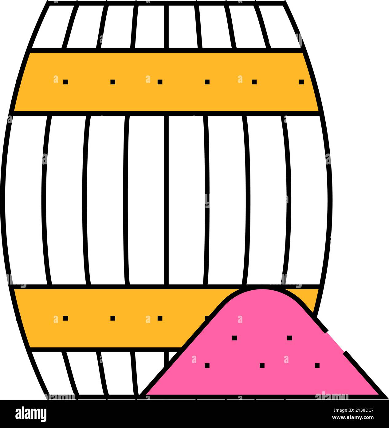 gunpowder powder barrel icon color illustration Stock Vector Image ...