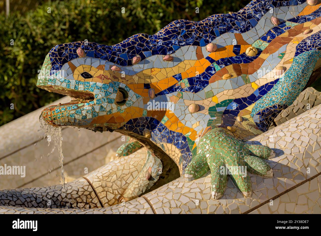 Dragon - salamander from Park Güell, covered with trencadís (mosaic ...