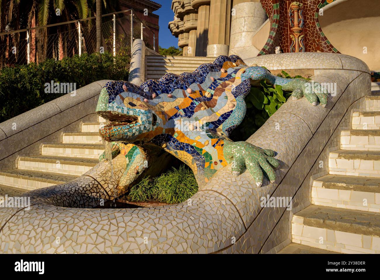 Dragon - salamander from Park Güell, covered with trencadís (mosaic ...