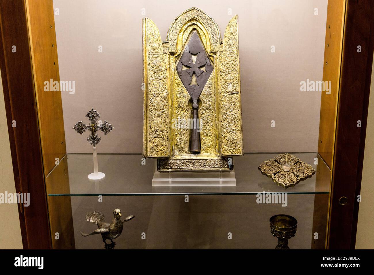 Etchmiadzin, Armenia - June 23, 2024: Holy Lance Geghard in Treasury ...
