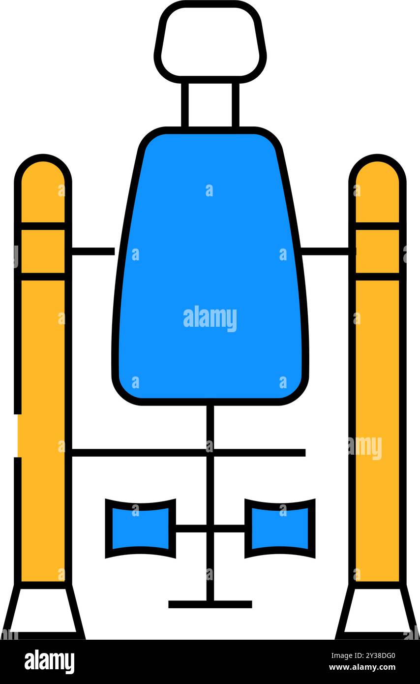 inversion table flat icon color illustration Stock Vector Image & Art ...