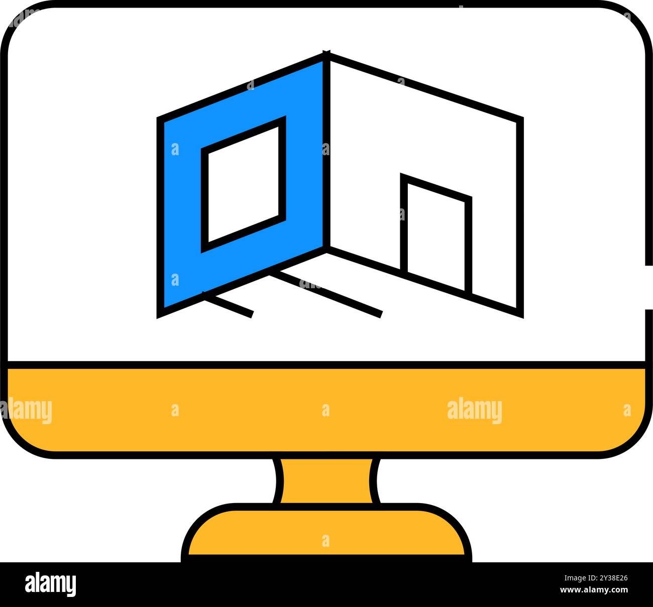 design room computer program icon color illustration Stock Vector Image ...