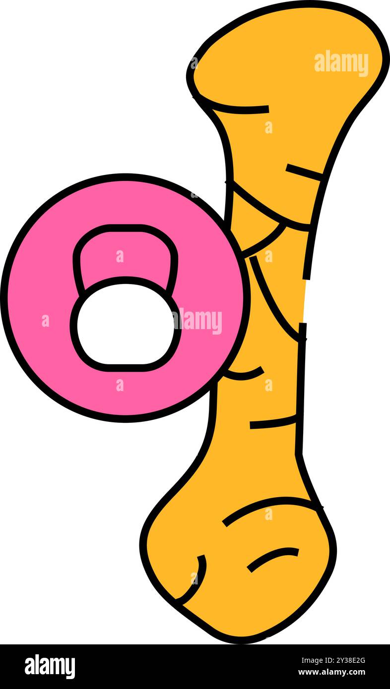 bone dull or severe ache icon color illustration Stock Vector Image ...