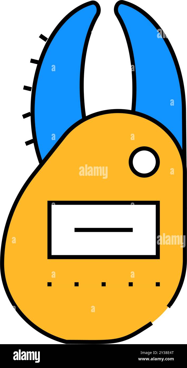 body fat percentage meter device icon color illustration Stock Vector ...