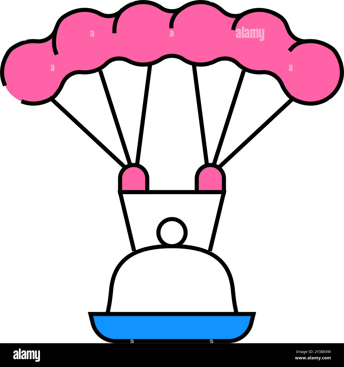 parachute food flat icon color illustration Stock Vector Image & Art ...