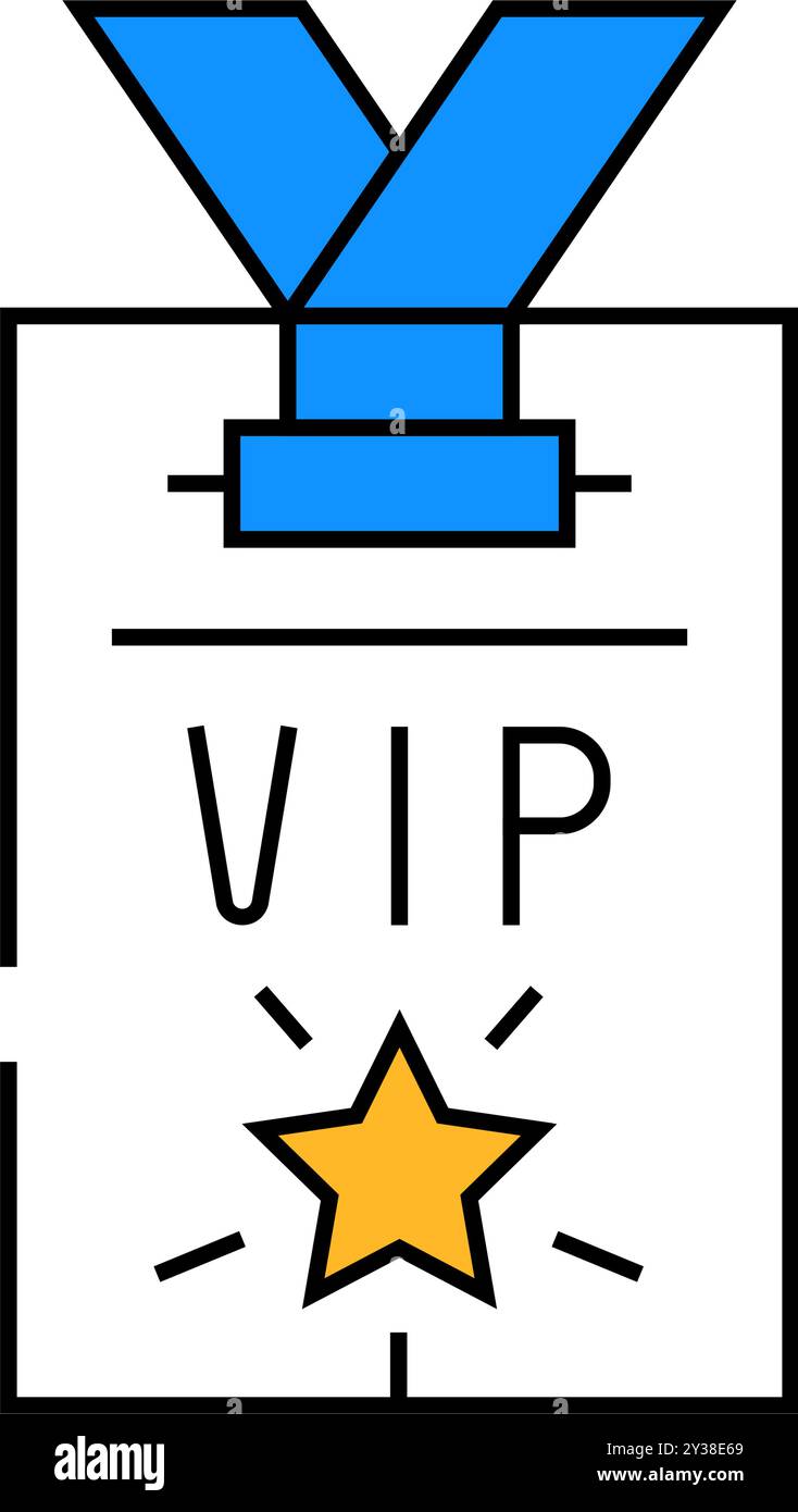 vip card icon color illustration Stock Vector Image & Art - Alamy