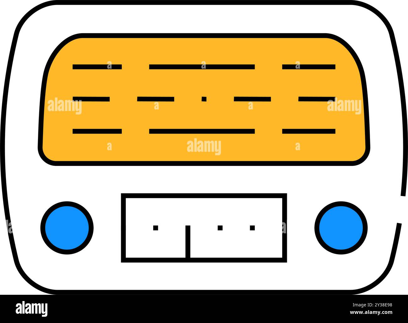 radio retro device icon color illustration Stock Vector Image & Art - Alamy