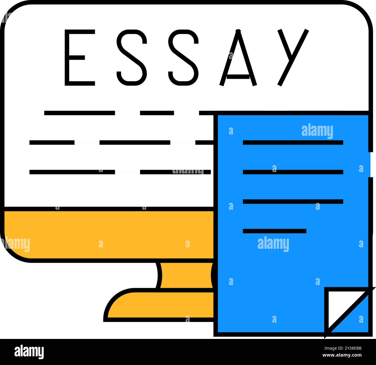 digital essay icon color illustration Stock Vector Image & Art - Alamy