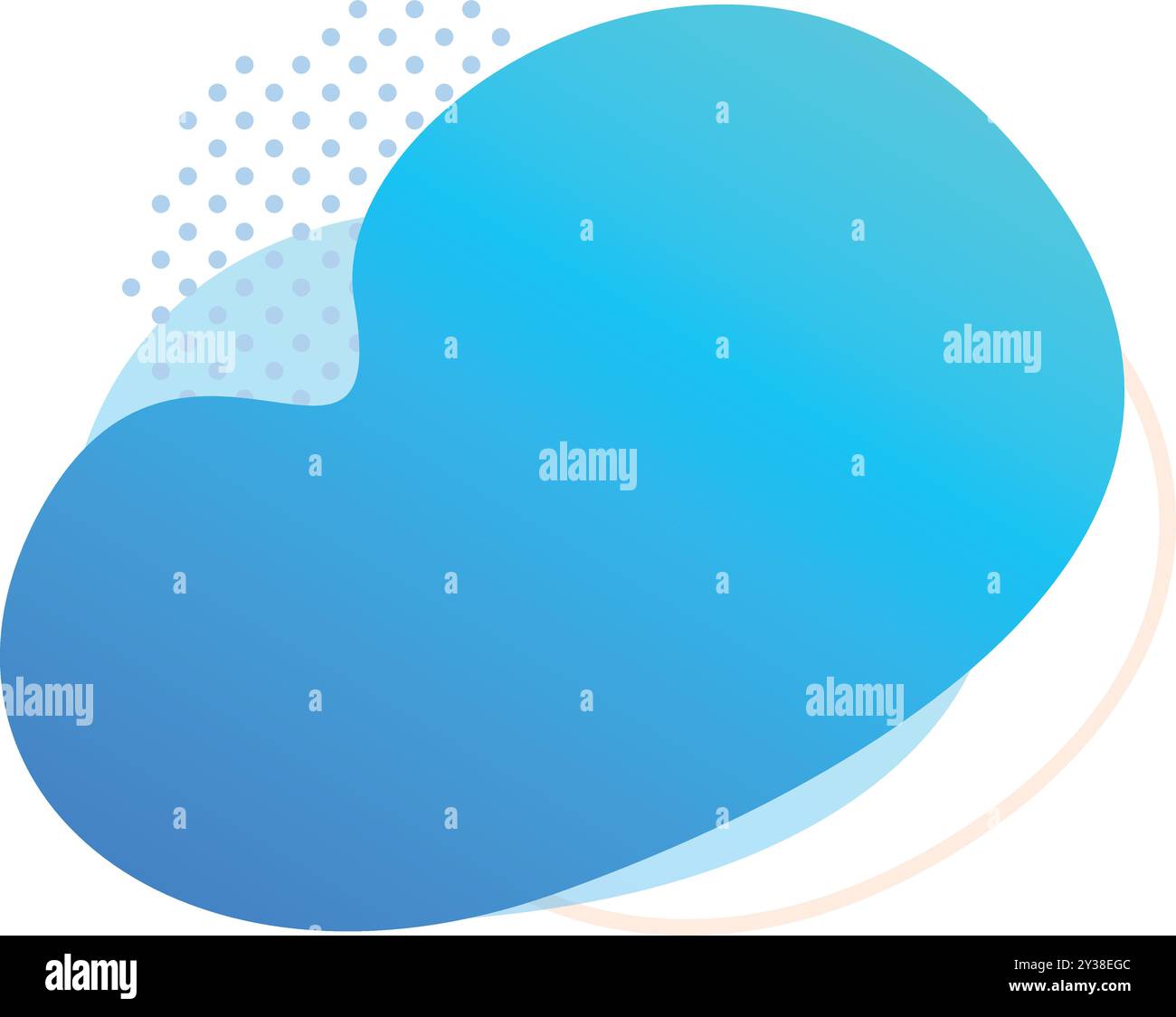 Blue gradient shape with halftone pattern on white background Stock ...