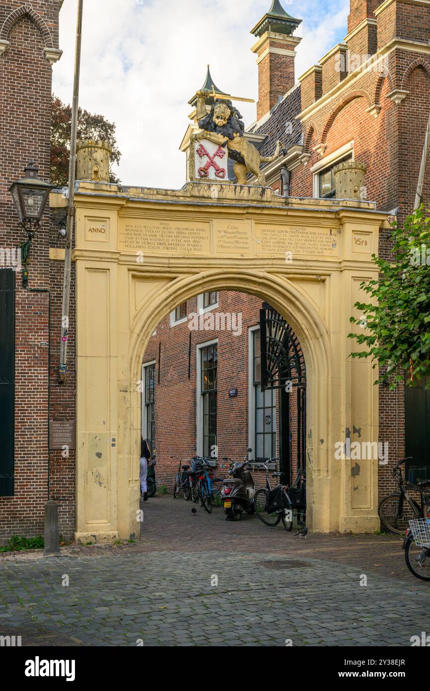 The historic 17th century City Gate, Leiden, The Netherlands Stock ...