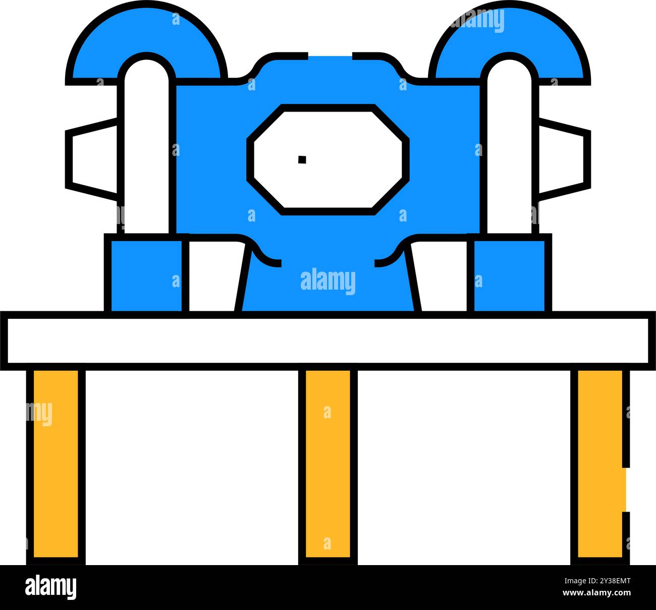 grinding industry machine icon color illustration Stock Vector Image ...