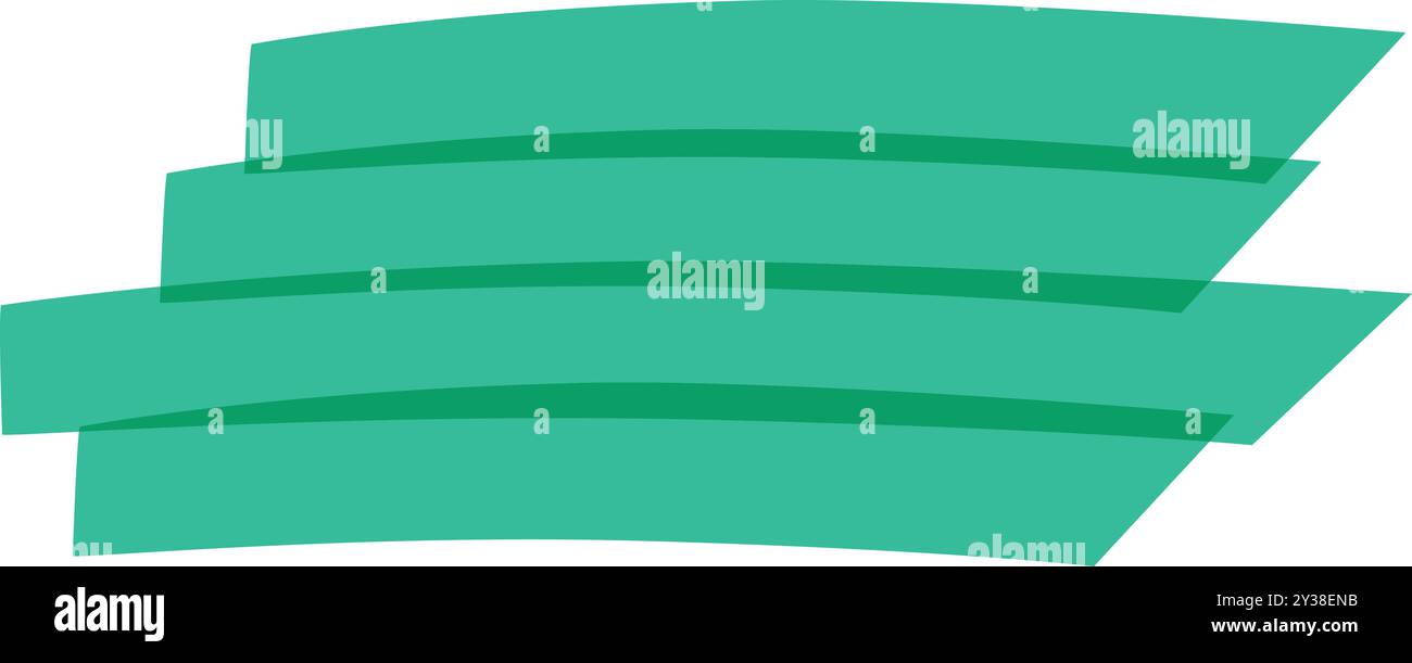 Simple graphic of four turquoise stripes, layered on top of each other ...