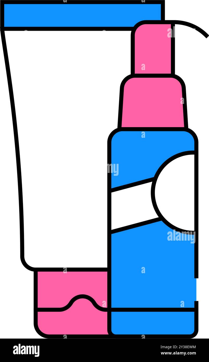 milk and hair emulsion icon color illustration Stock Vector Image & Art ...